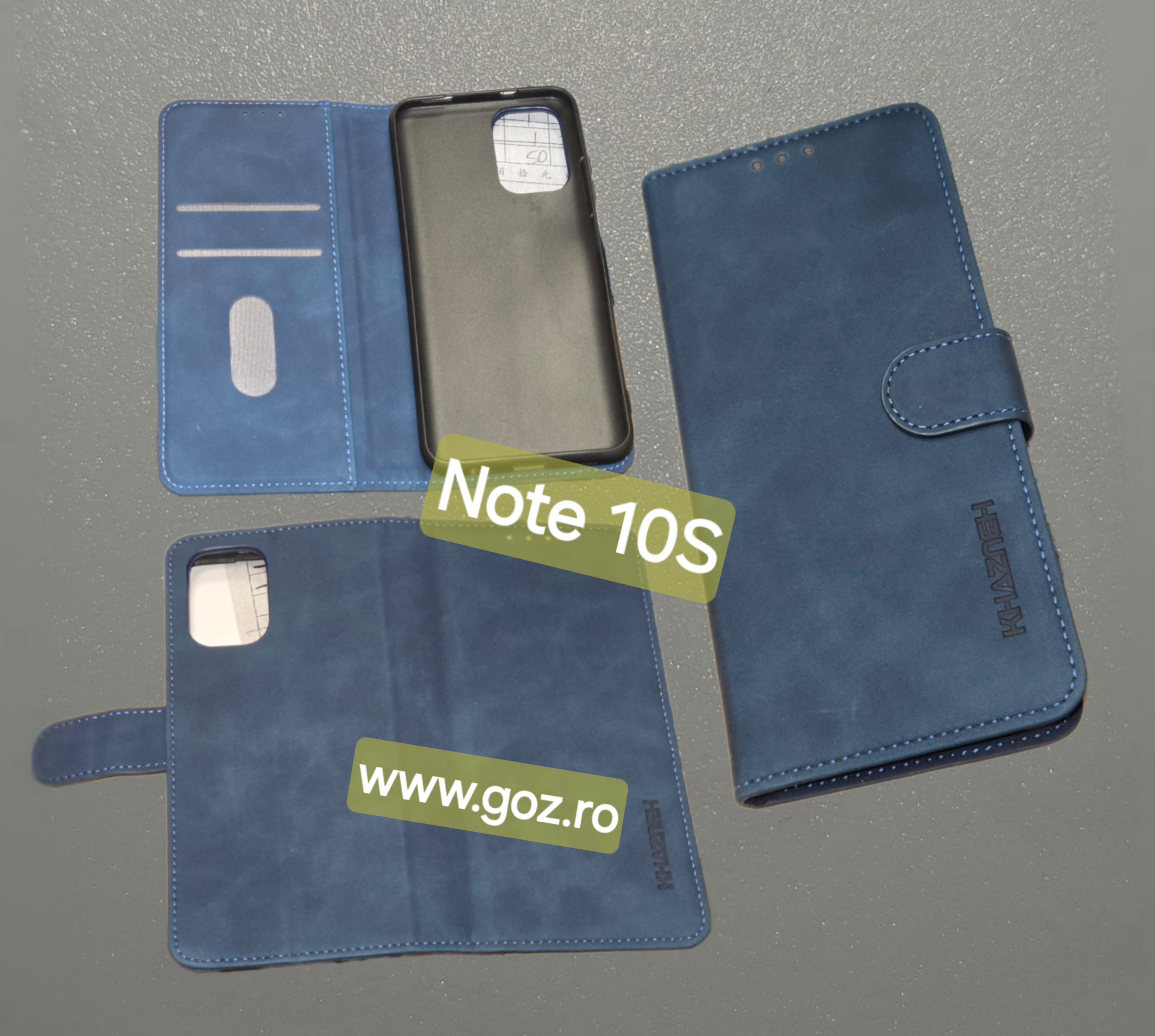 Redmi Note 10/10s Flip Case Khazneh Bleumarin - GOZ - Piese si accesorii GSM