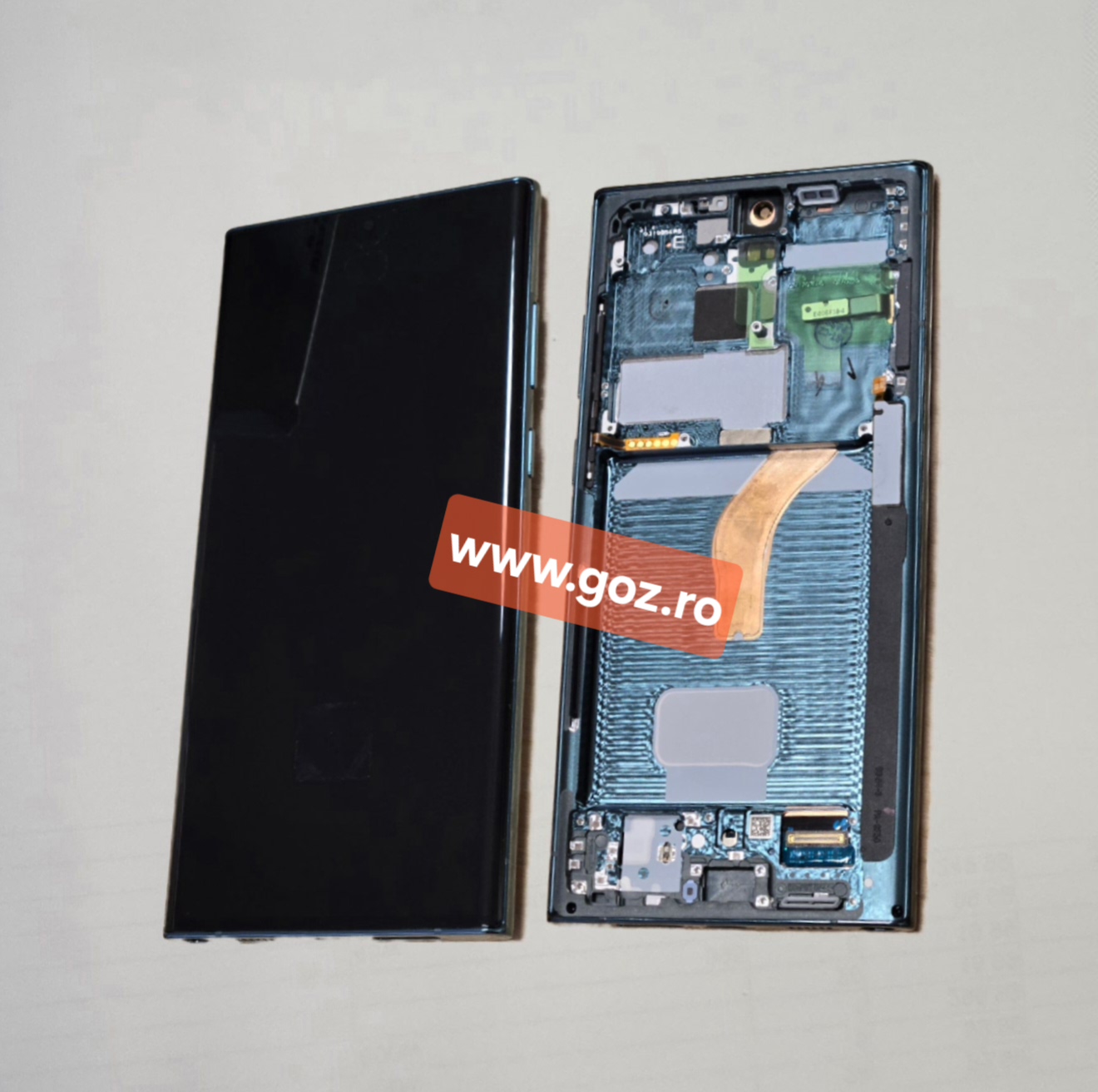 S22 Ultra/S908 Ecran/Display Rama Green Original Service Pack - GOZ - Piese si accesorii GSM