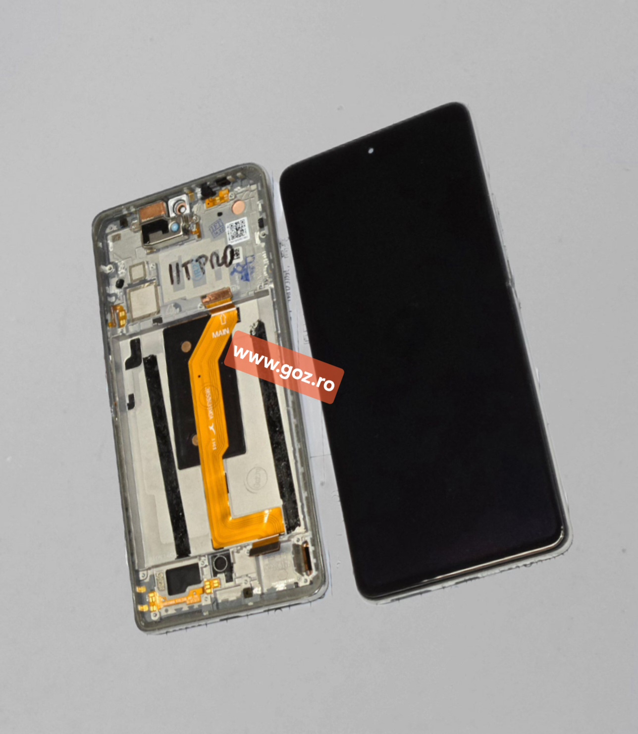 Xiaomi 11T Pro Ecran/Display cu Rama Silver Original swap - GOZ - Piese si accesorii GSM